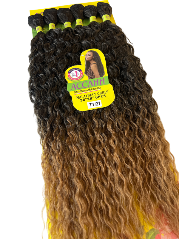 ACCAHH All In One Pack Bundles – Malaysian Curl-Human Touch Hair Blend ...